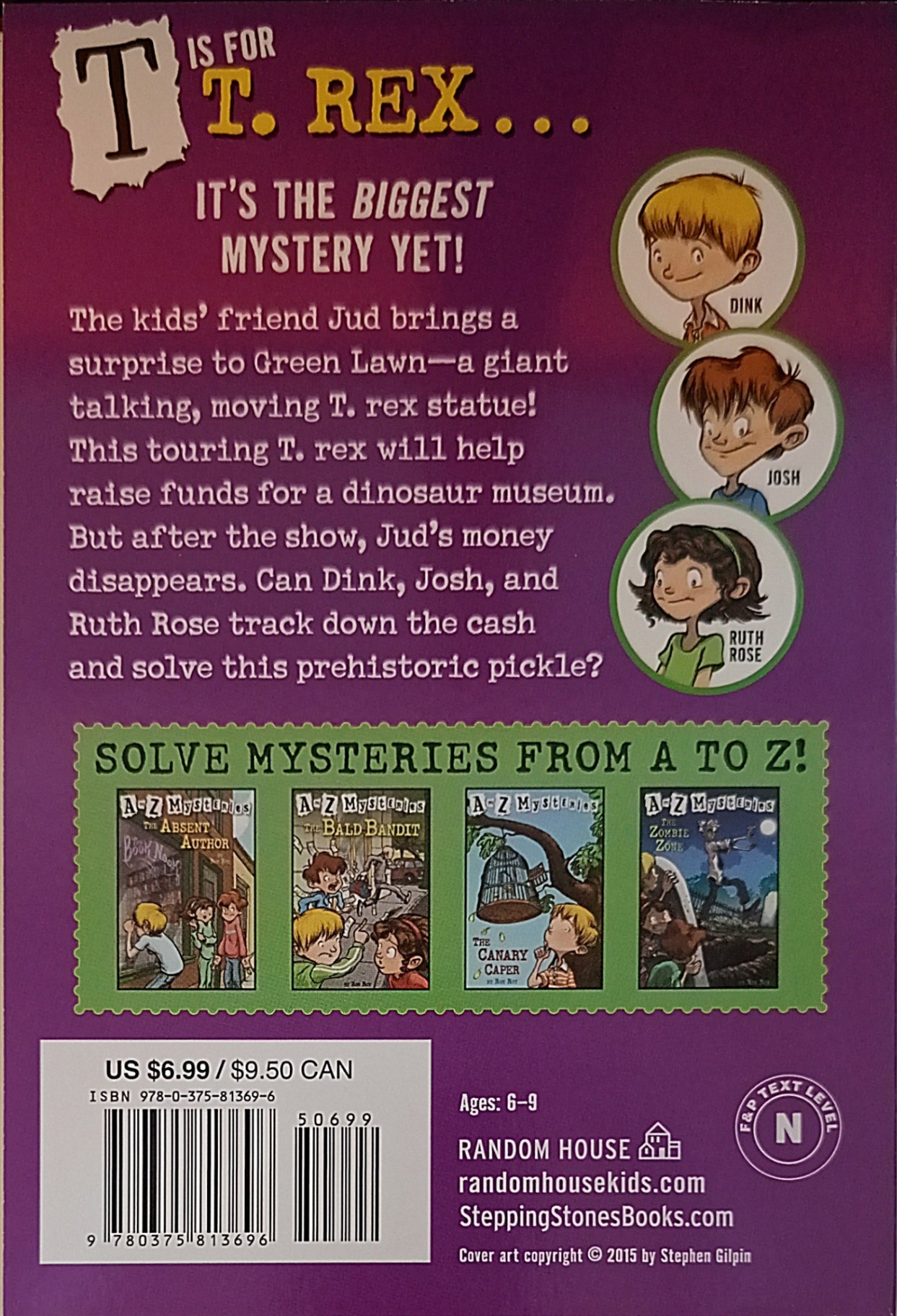 A to Z Mysteries #20 The Talking T. Rex