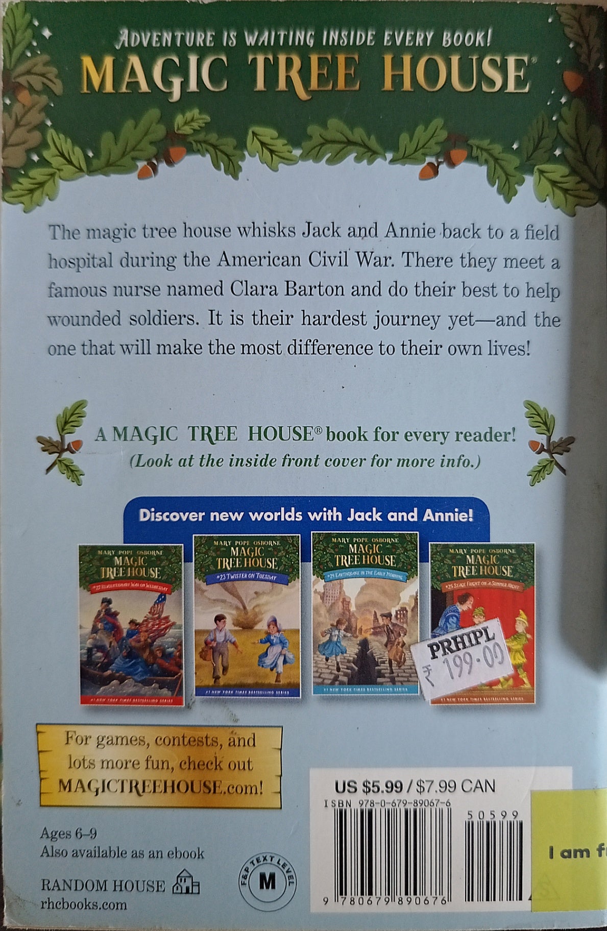 Magic Tree House #21 Civil War on Sunday